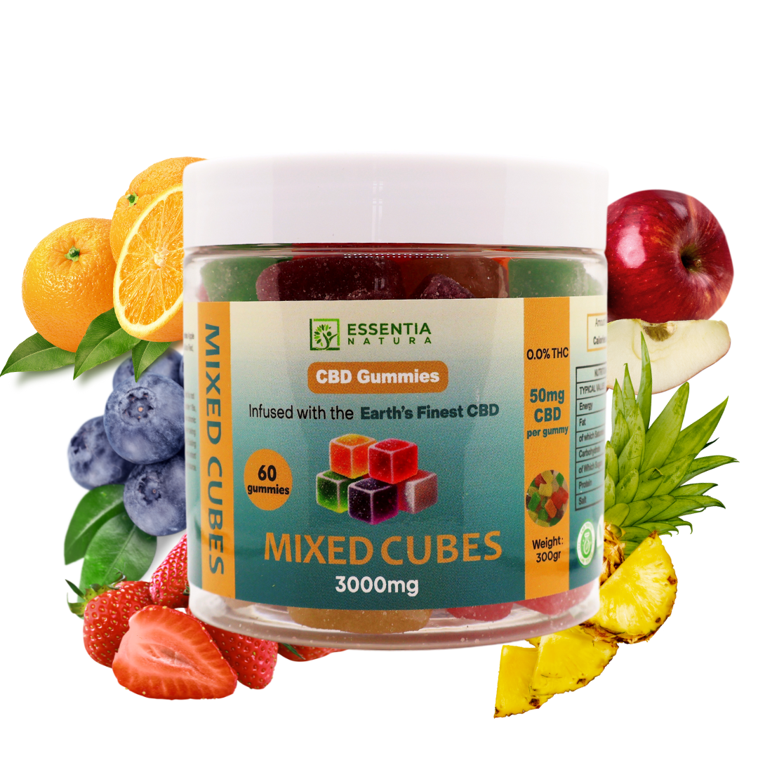 MIXED CUBES | 3000mg CBD | 50mg Per Gummy – Natural Healing Group Ltd